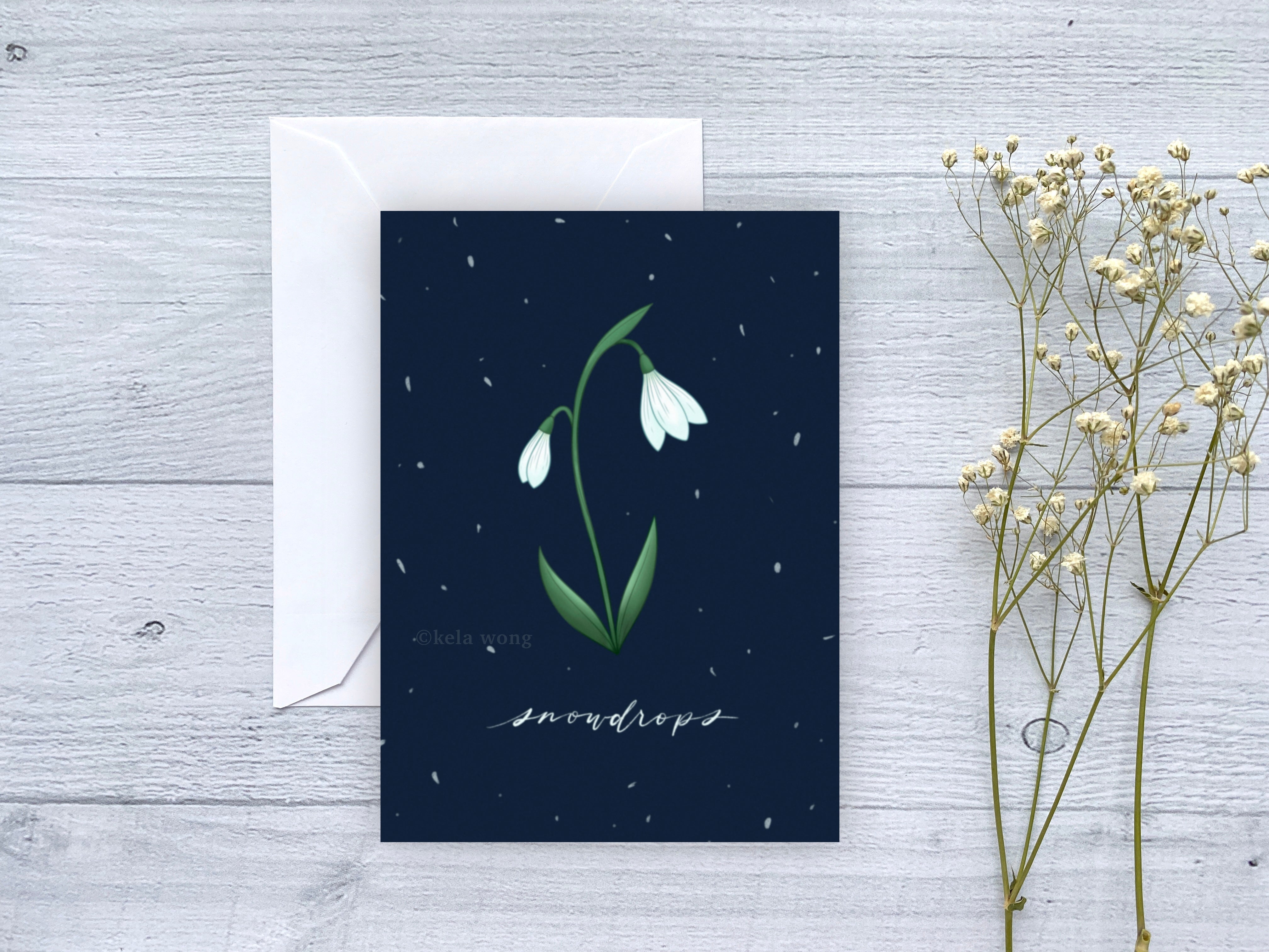 Snowdrops Greeting Card – kela designs