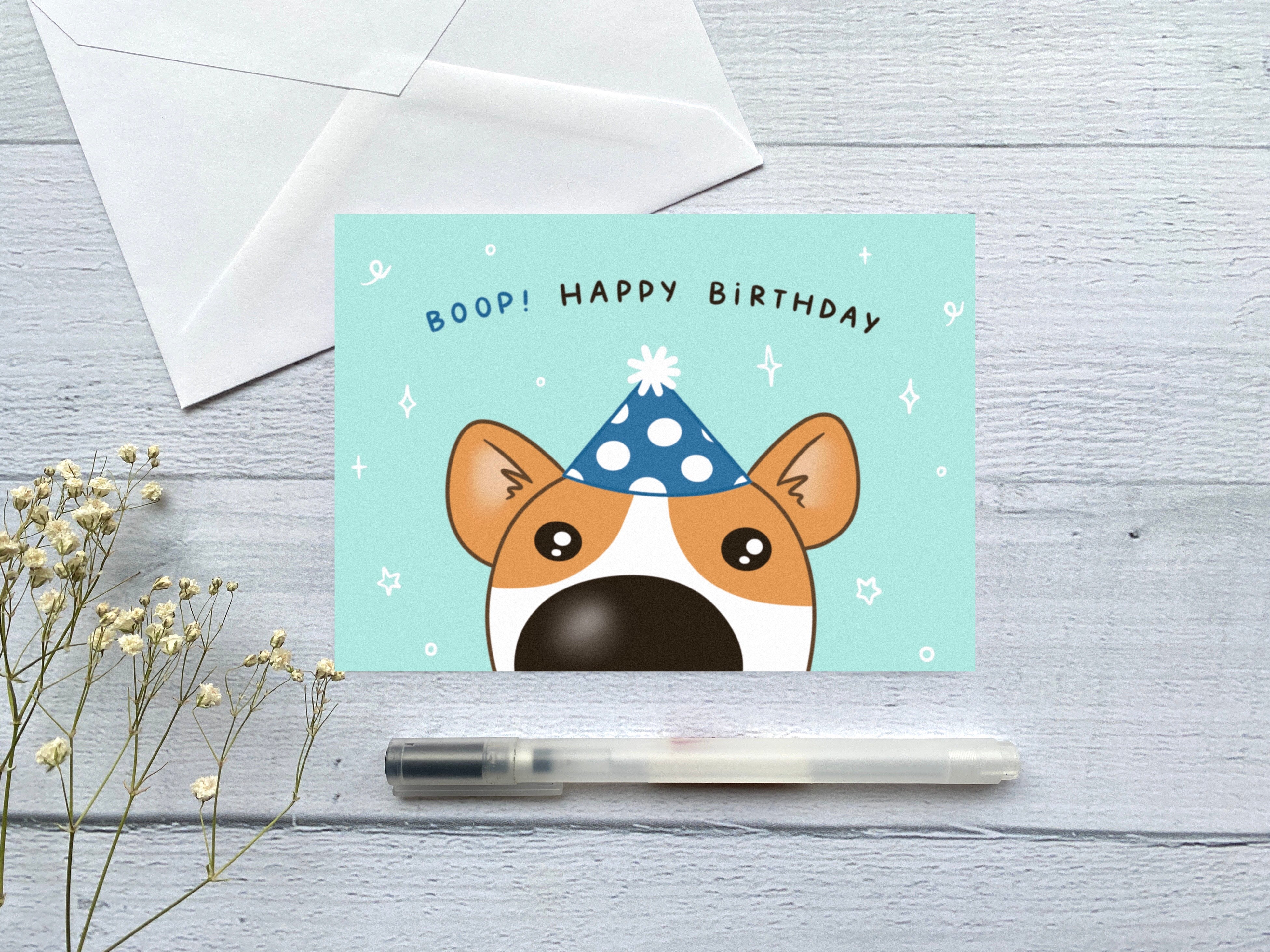 Birthday Boop Corgi Greeting Card – kela designs