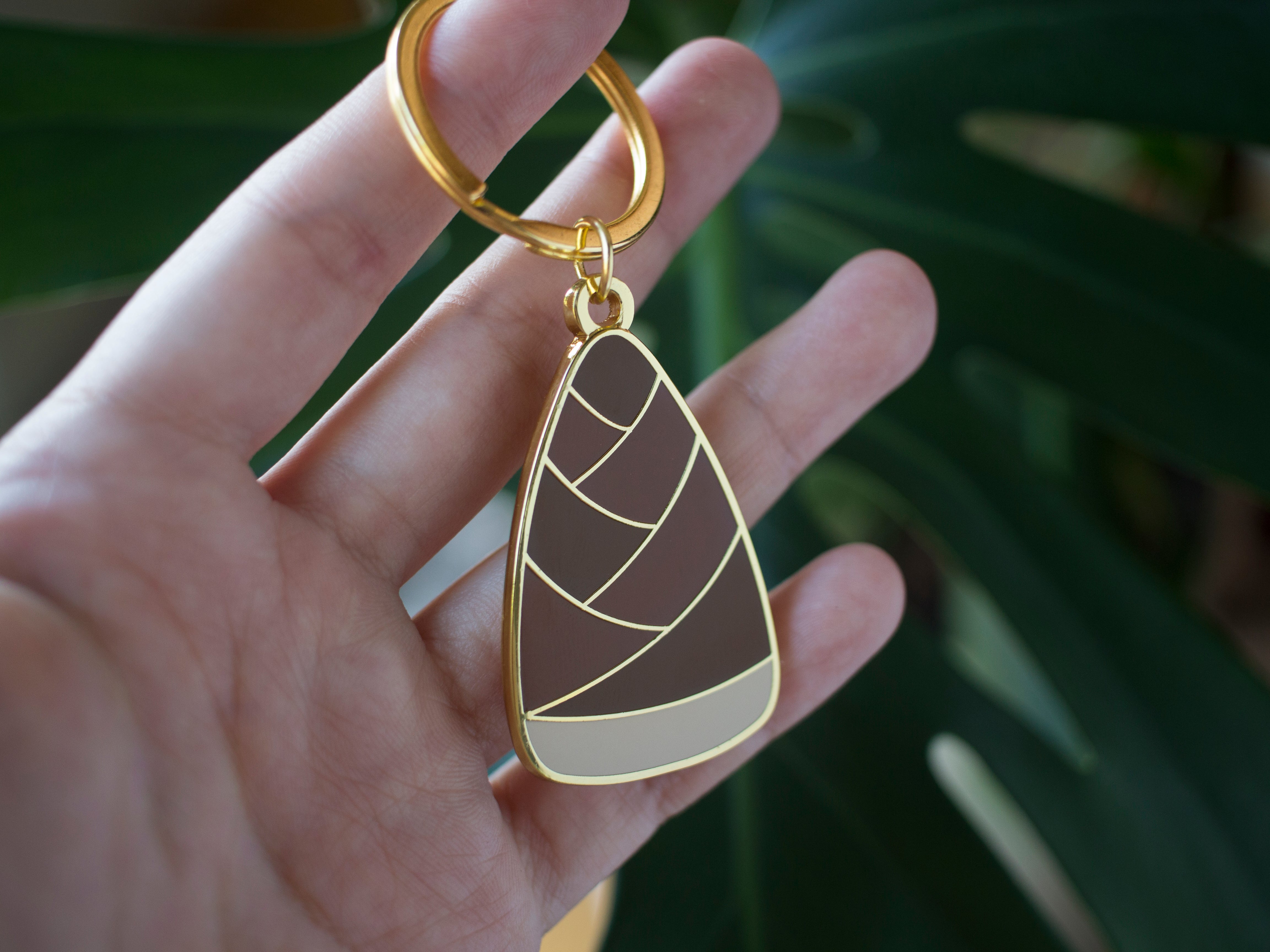 Bamboo Shoot Metal Keychain – kela designs