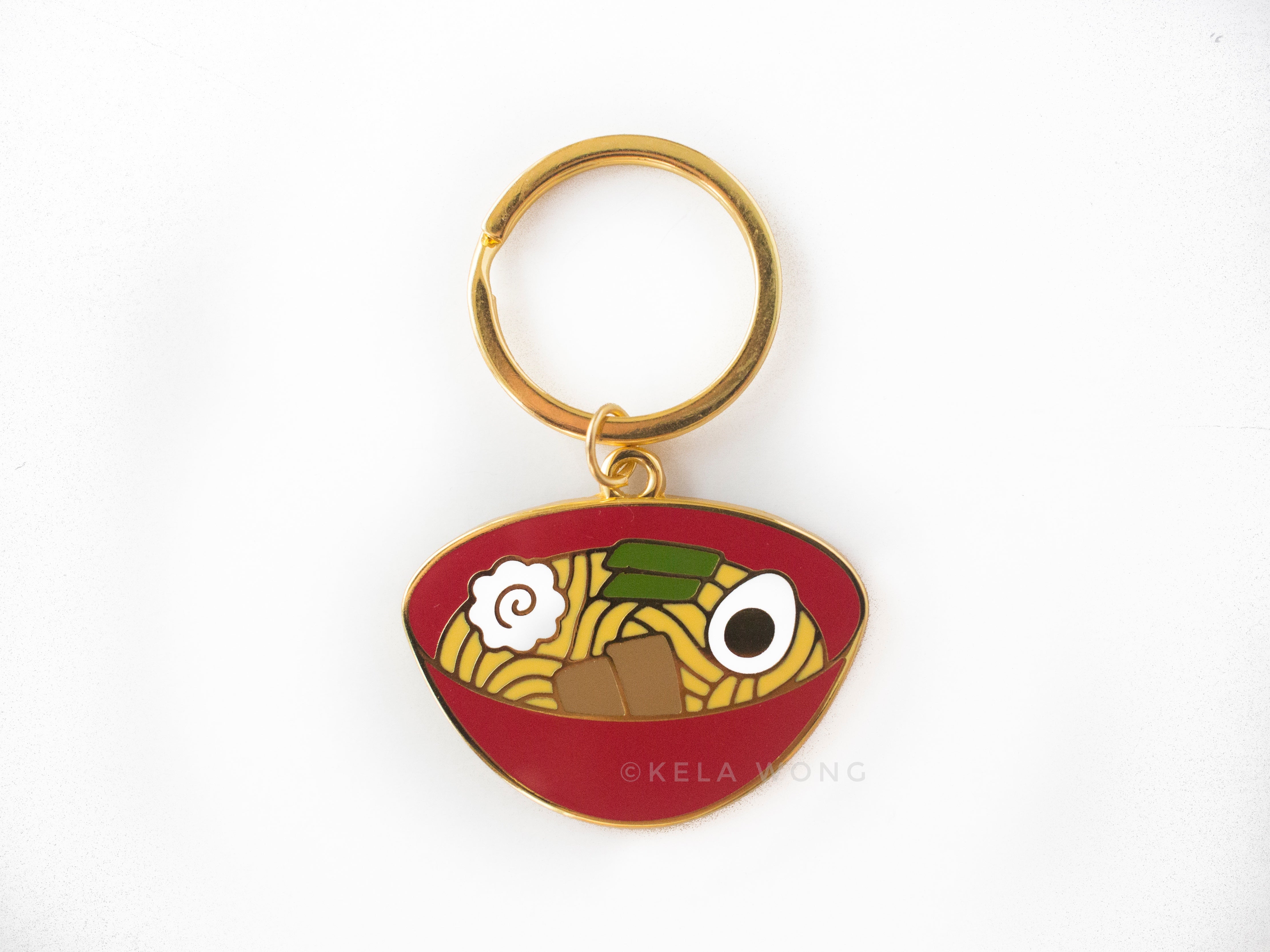 Ramen Bowl Metal Keychain – kela designs
