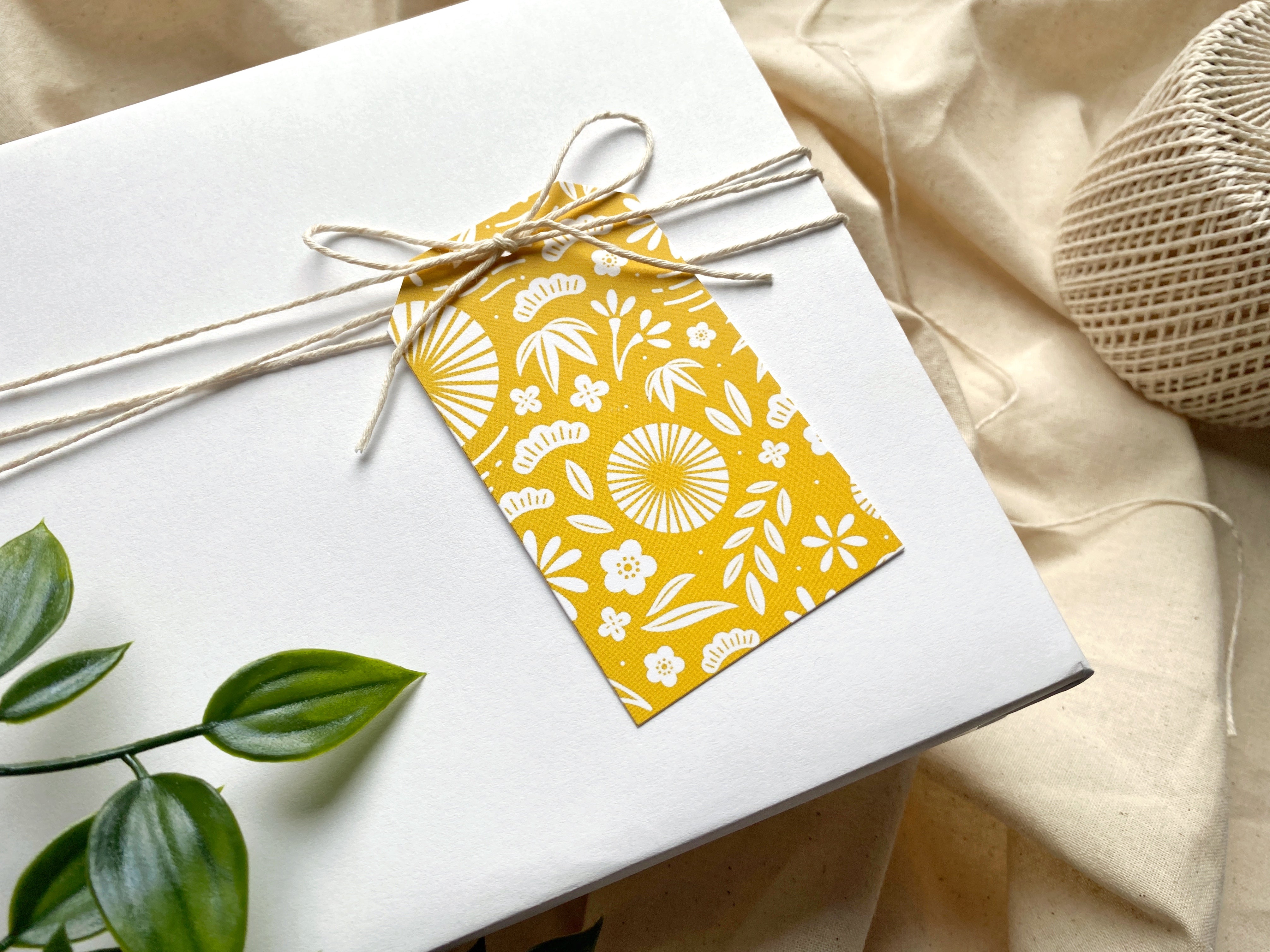 Yellow Florals Gift Tag Set – kela designs