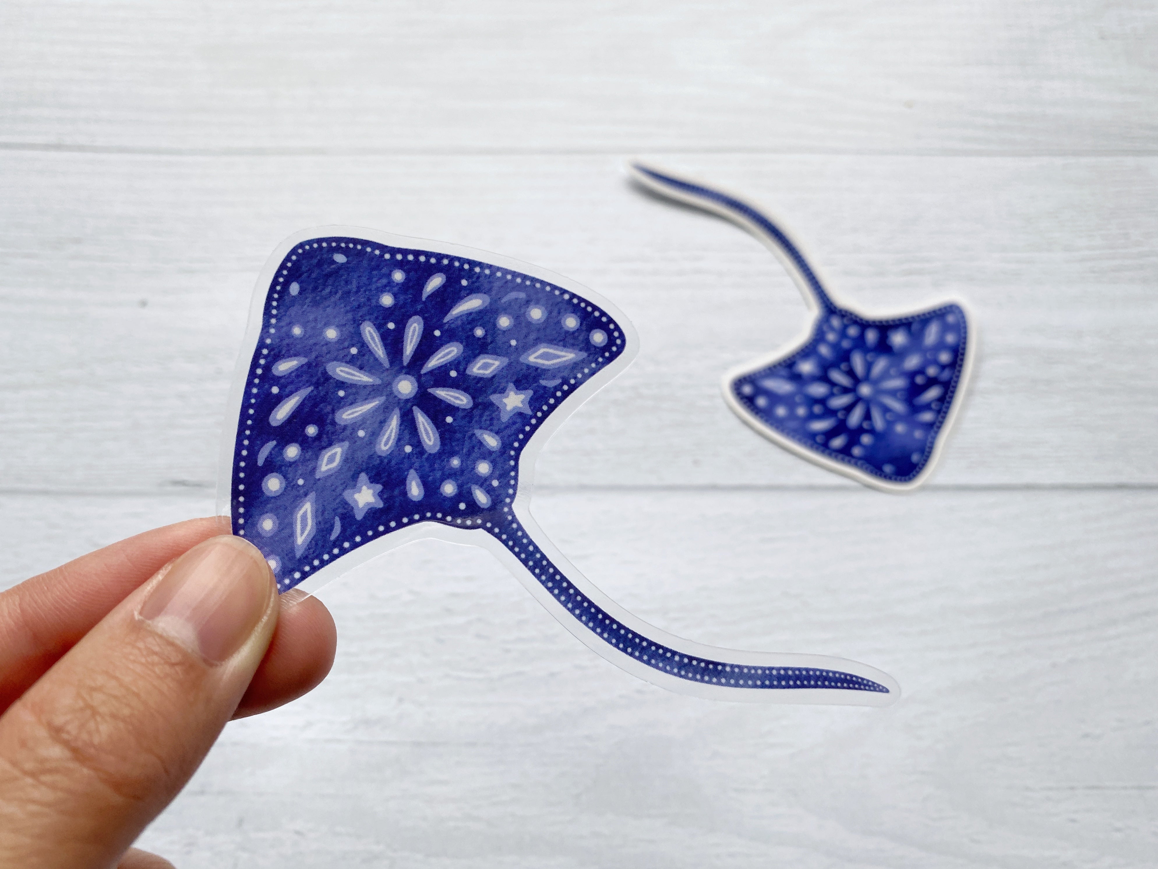 Manta Ray Clear Vinyl Sticker – kela designs