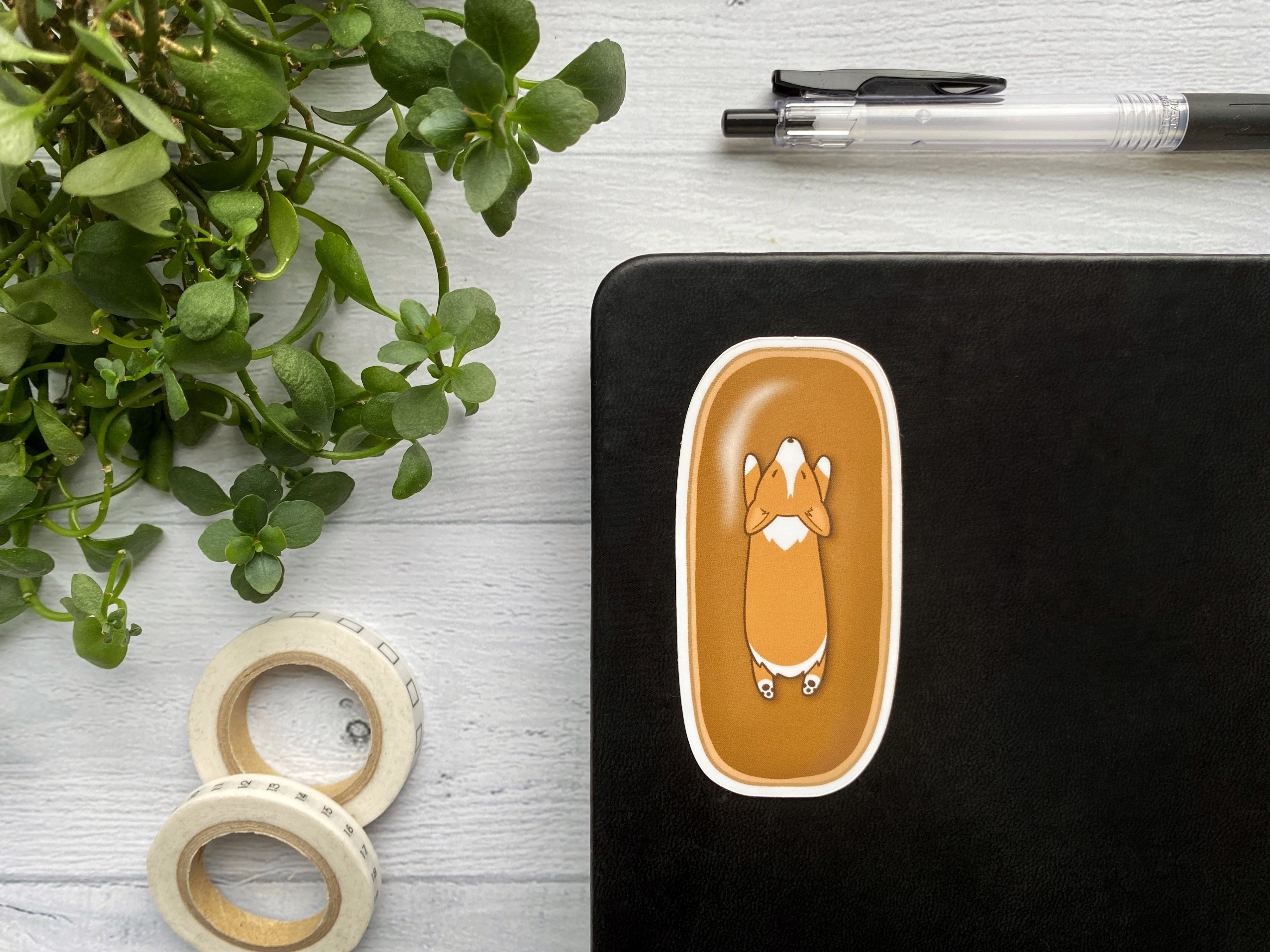 Maple Bar Corgi Vinyl Sticker – kela designs